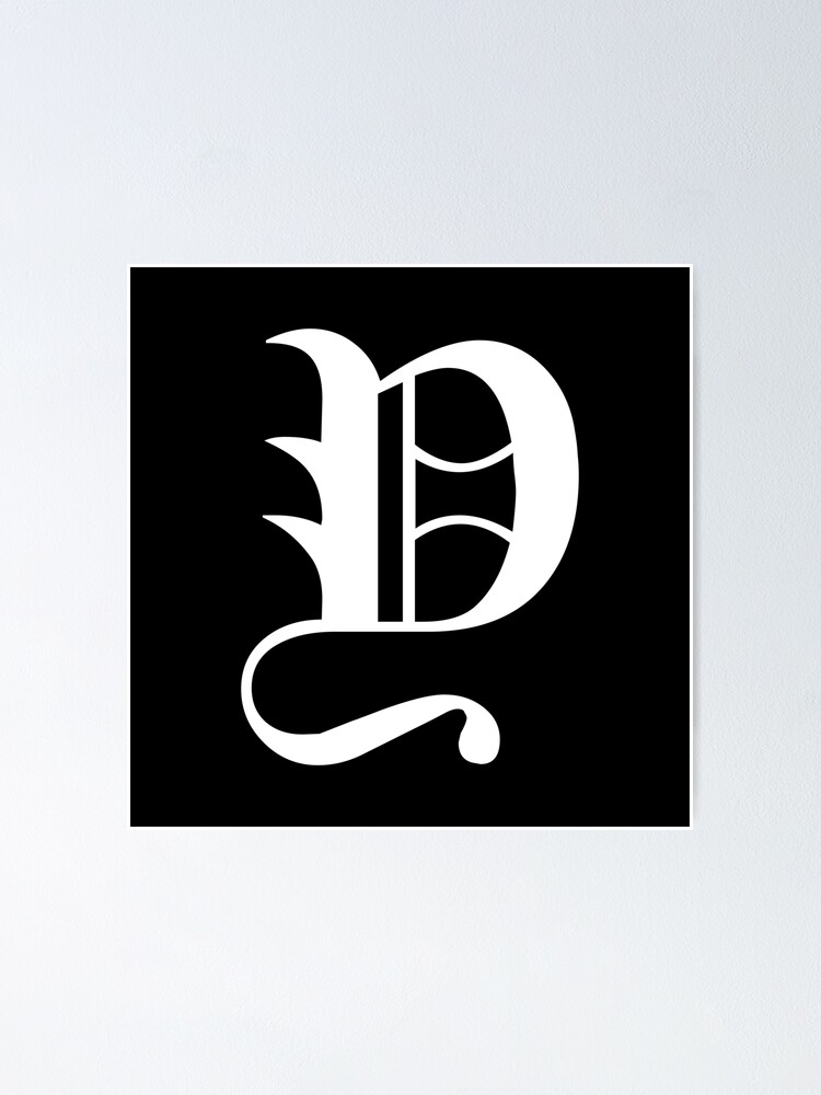 "Y – Old English Initial White Letter Y" Poster for Sale by Typeglyphs ...
