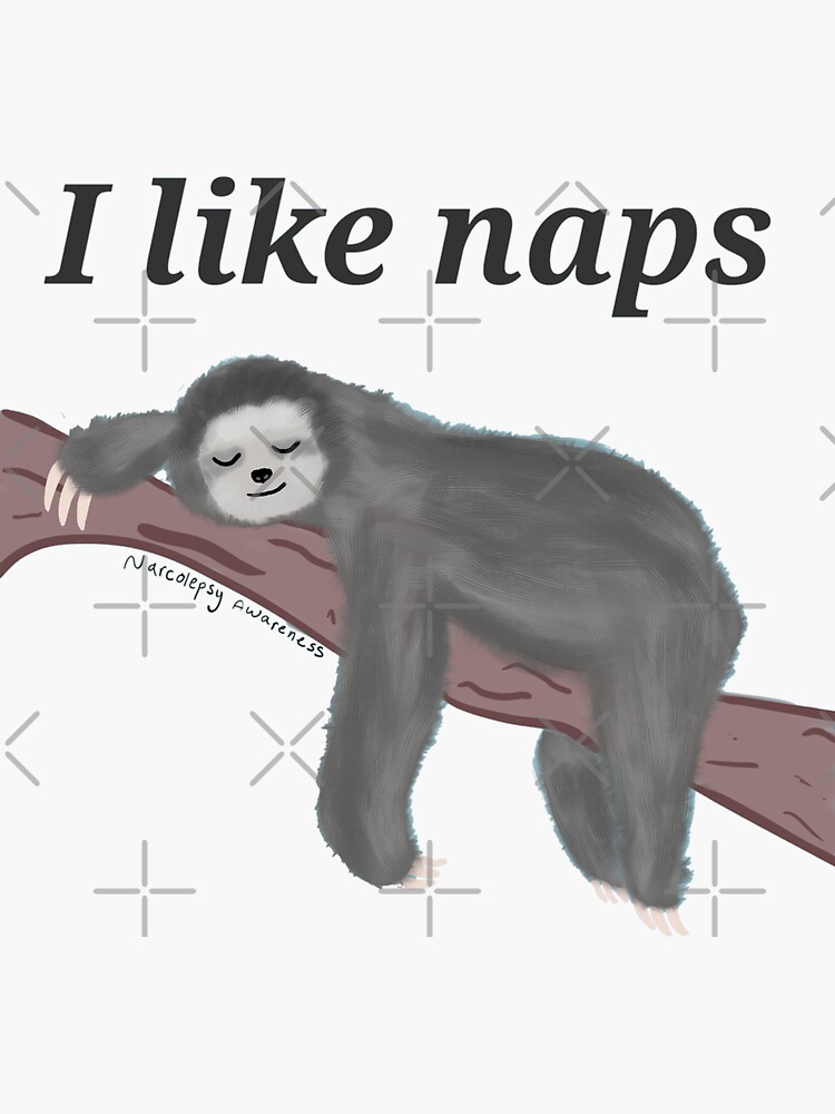 "Sloth naps" Sticker for Sale by ChronicCrafty | Redbubble