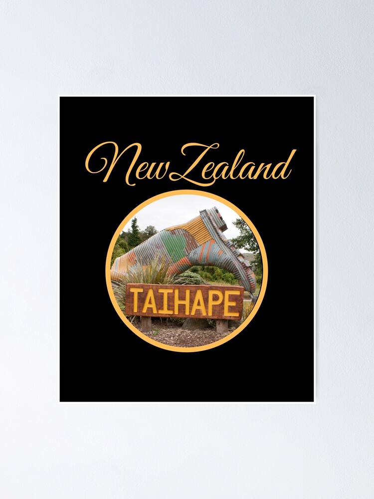 "Taihape New Zealand Giant Gumboot icon" Poster for Sale by ...