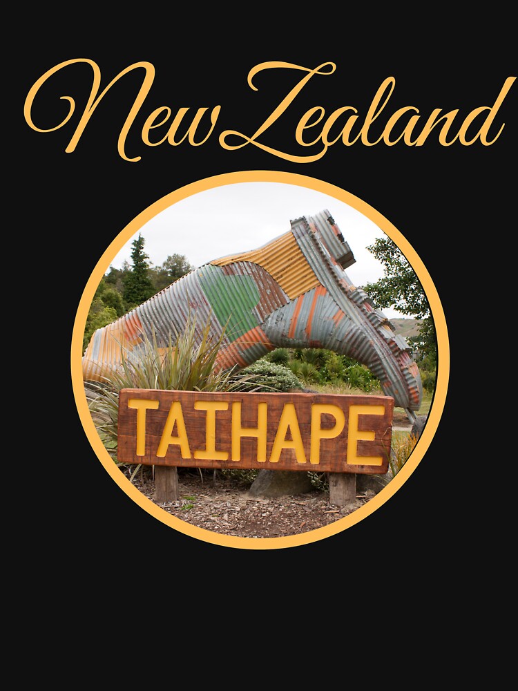 "Taihape New Zealand Giant Gumboot icon" T-shirt for Sale by ...