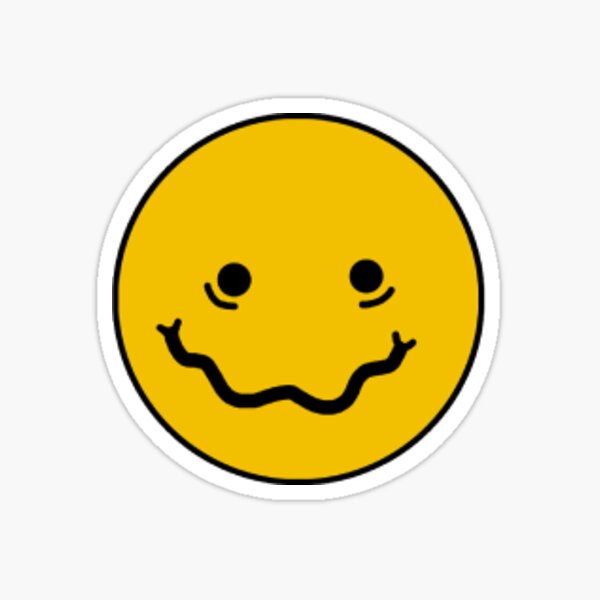 "Stressed smiley face" Sticker for Sale by DearAva | Redbubble
