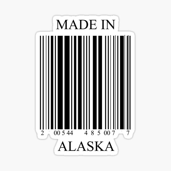 "Made In Alaska" Sticker for Sale by GraceBrandedCo | Redbubble