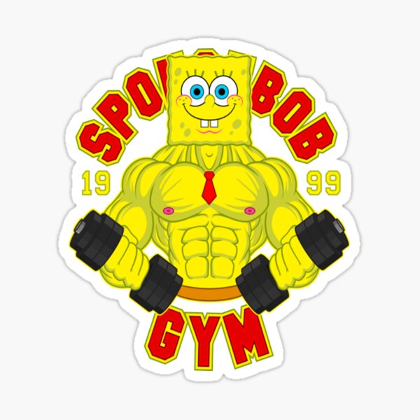"Spongebob Spongebob Gym" Sticker for Sale by Omegae | Redbubble
