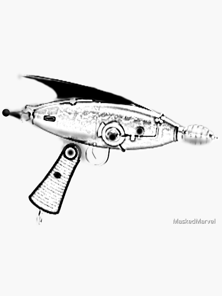 "RETRO ASTRO RAYGUN SPACE Science Fiction" Sticker for Sale by ...