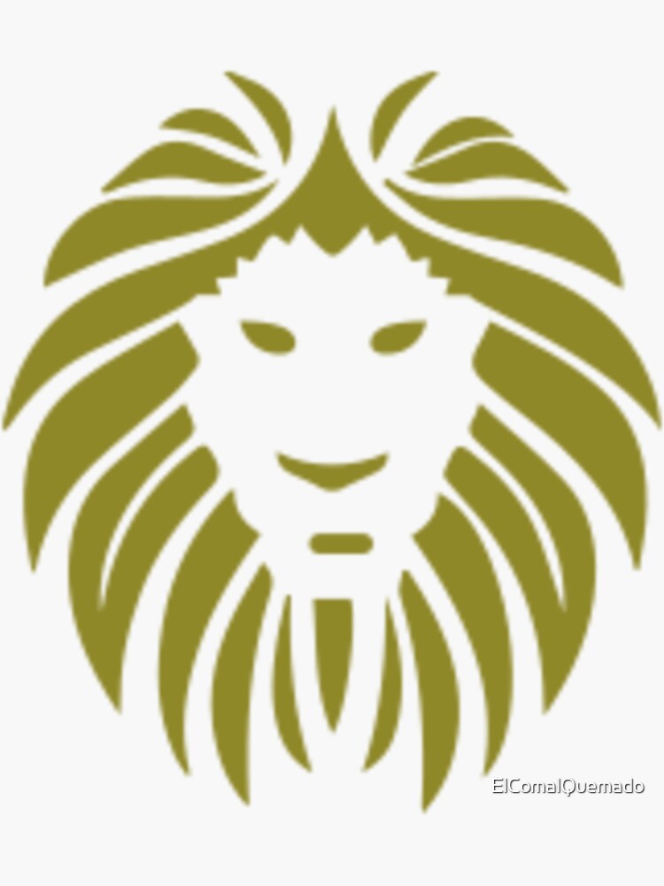 "gold lion" Sticker for Sale by ElComalQuemado | Redbubble