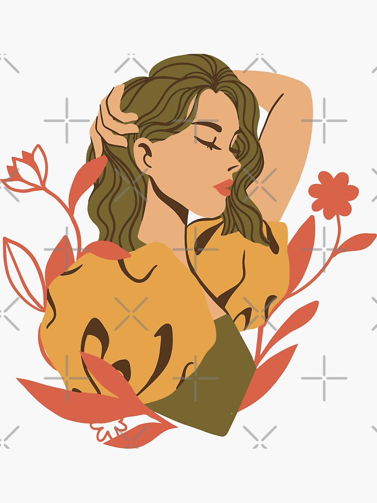 "Beautiful Asian girl with long hair." Sticker for Sale by Dankio ...