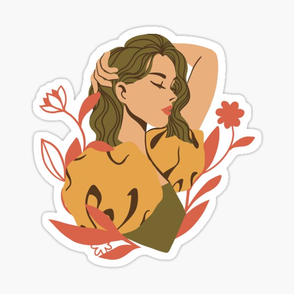 "Beautiful Asian girl with long hair." Sticker for Sale by Dankio ...