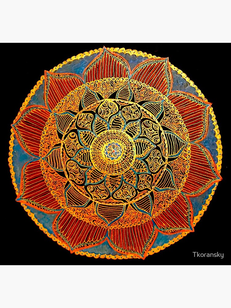 "Golden Flower Mandala" Canvas Print for Sale by Tkoransky | Redbubble