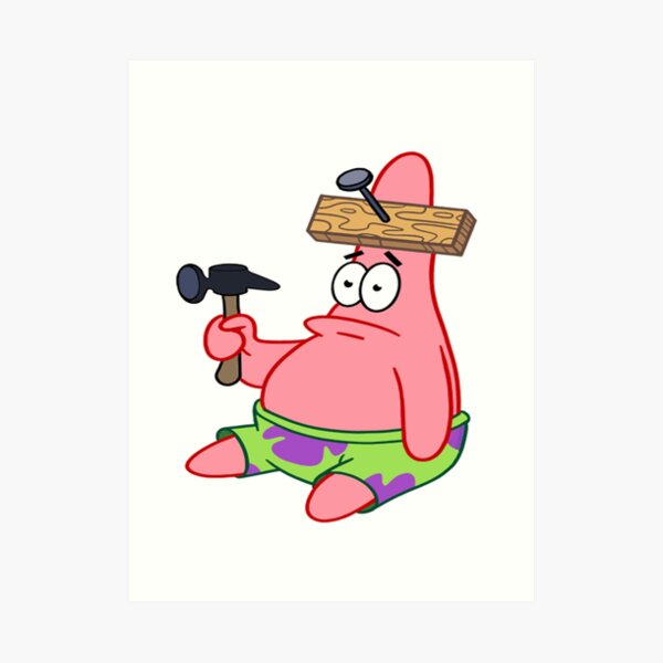 "Spongebob Patrick Star Stupid Meme" Art Print by Omegae | Redbubble