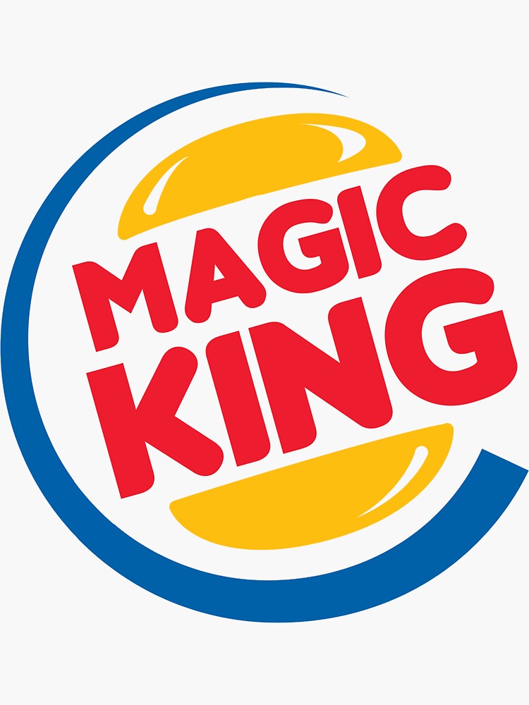 "Magic King Burger King Design" Sticker for Sale by DoubleLifted ...