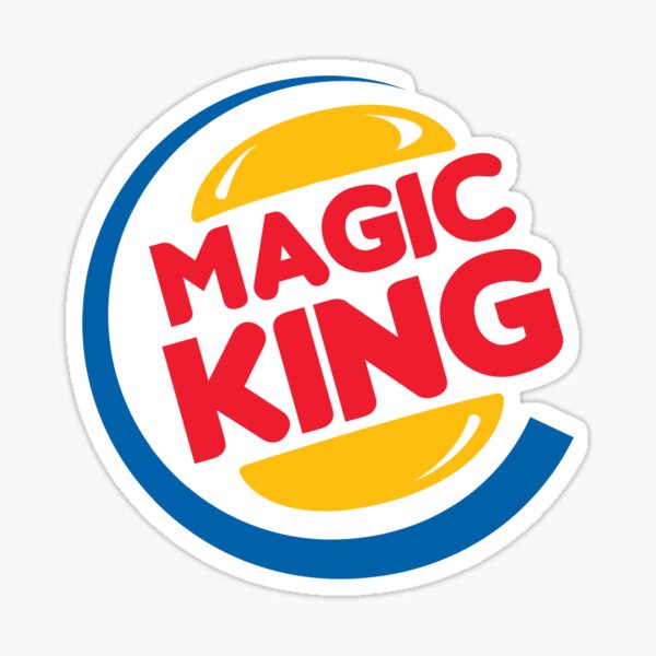 "Magic King Burger King Design" Sticker for Sale by DoubleLifted ...