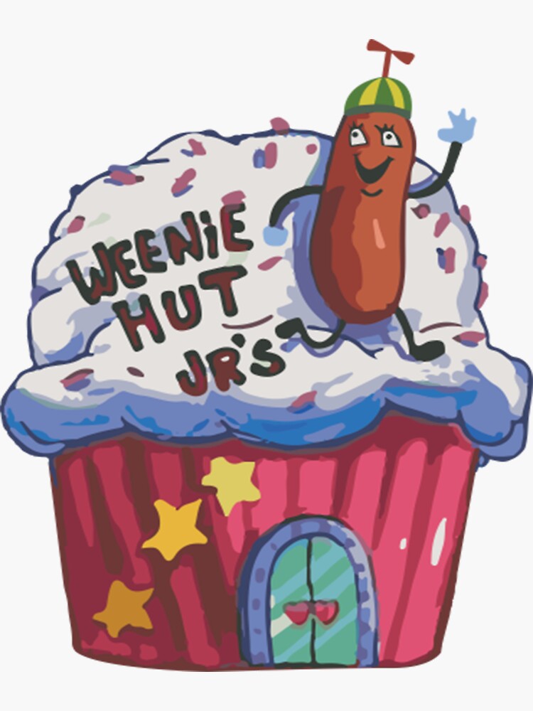 "Spongebob Weenie Hut Jr" Sticker for Sale by Omegae | Redbubble