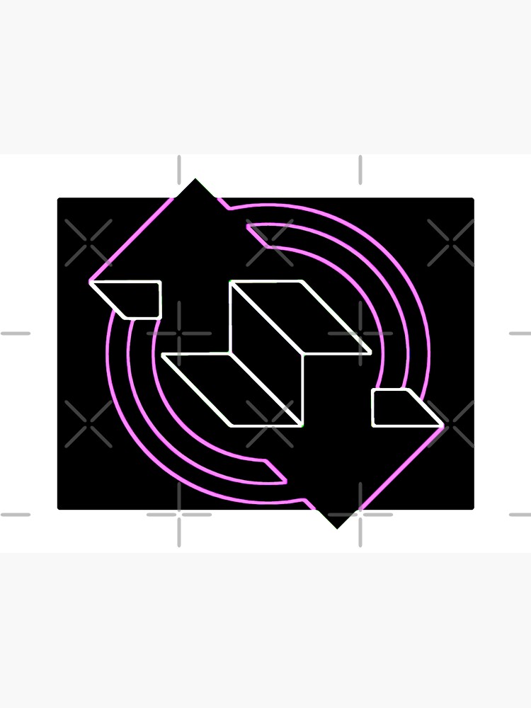"Purple Neon Paths Crossing" Sticker for Sale by agrubins16 | Redbubble