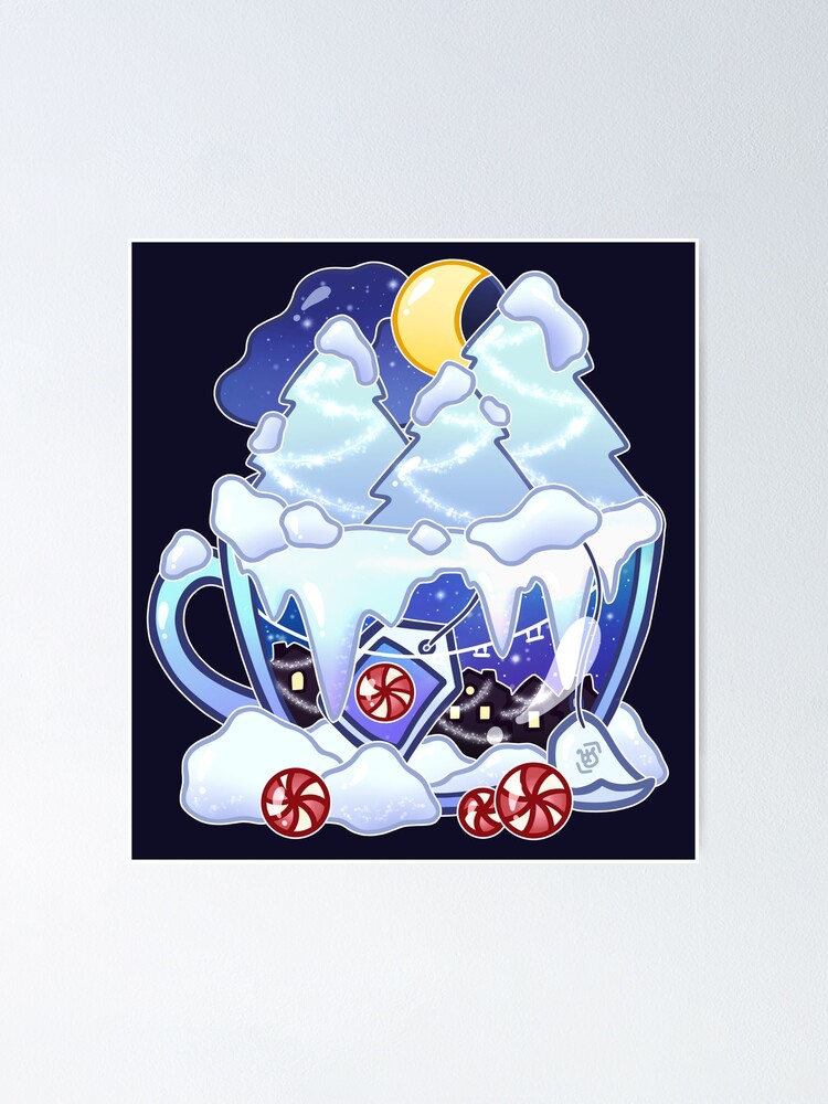 "Winter Wonderland Peppermint Tea" Poster by heysoleilart | Redbubble