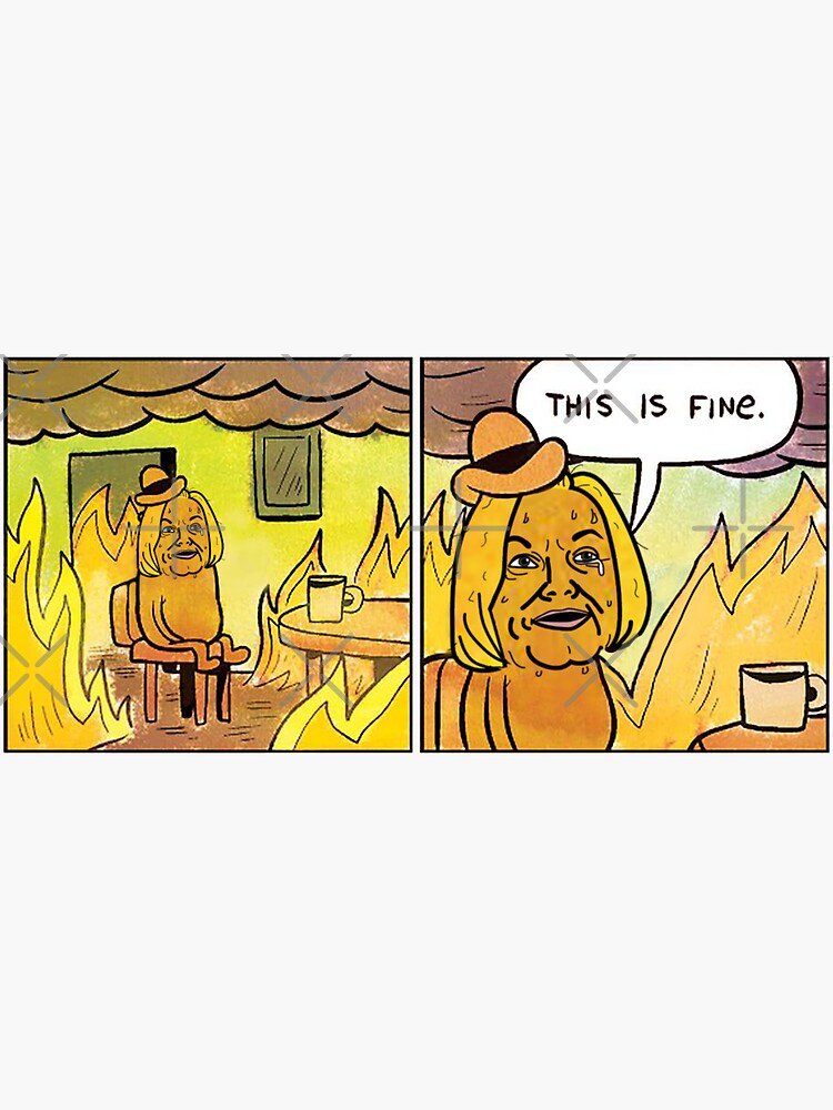 "Judith Collins - This is fine " Sticker for Sale by Sweet-As | Redbubble