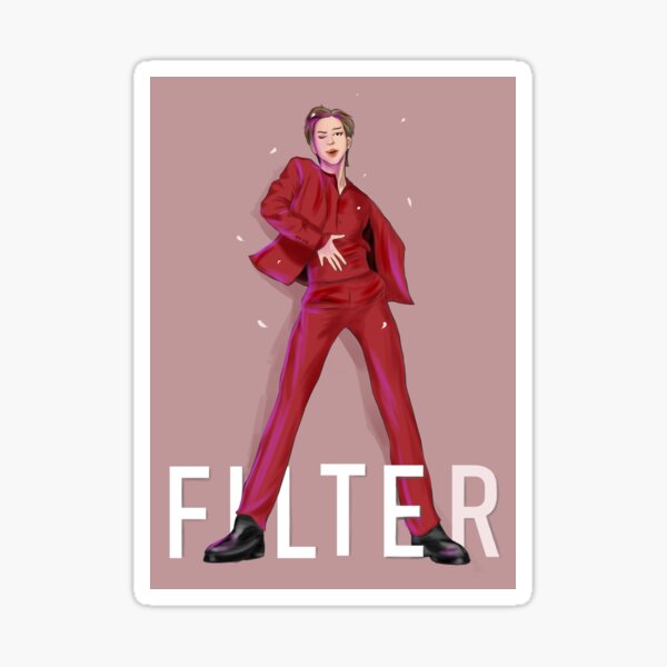 "FILTER JIMIN" Sticker for Sale by einsteinnnium | Redbubble
