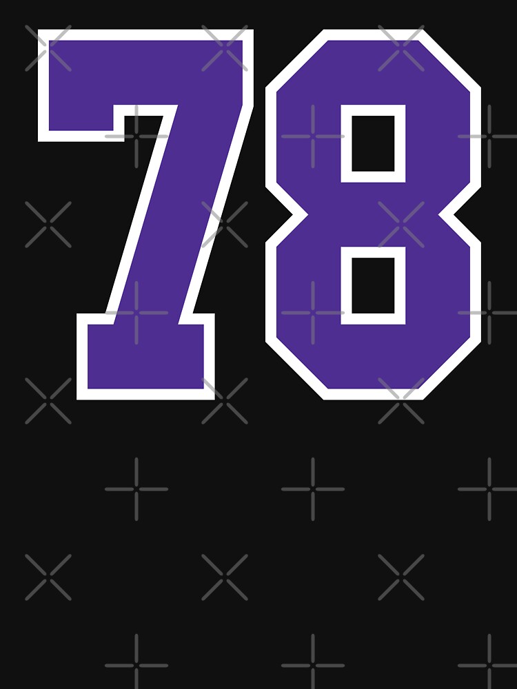 "Seventy-Eight Purple Jersey Number Sports 78" Essential T-Shirt for ...