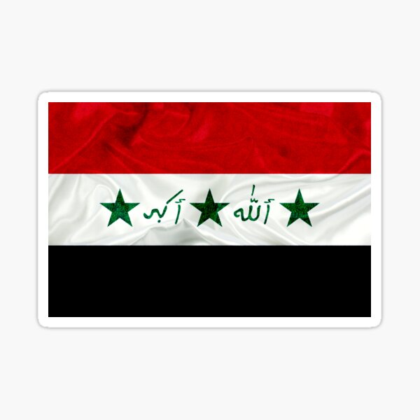 "Iraq Sticker old Flag" Sticker by Mo5tar | Redbubble