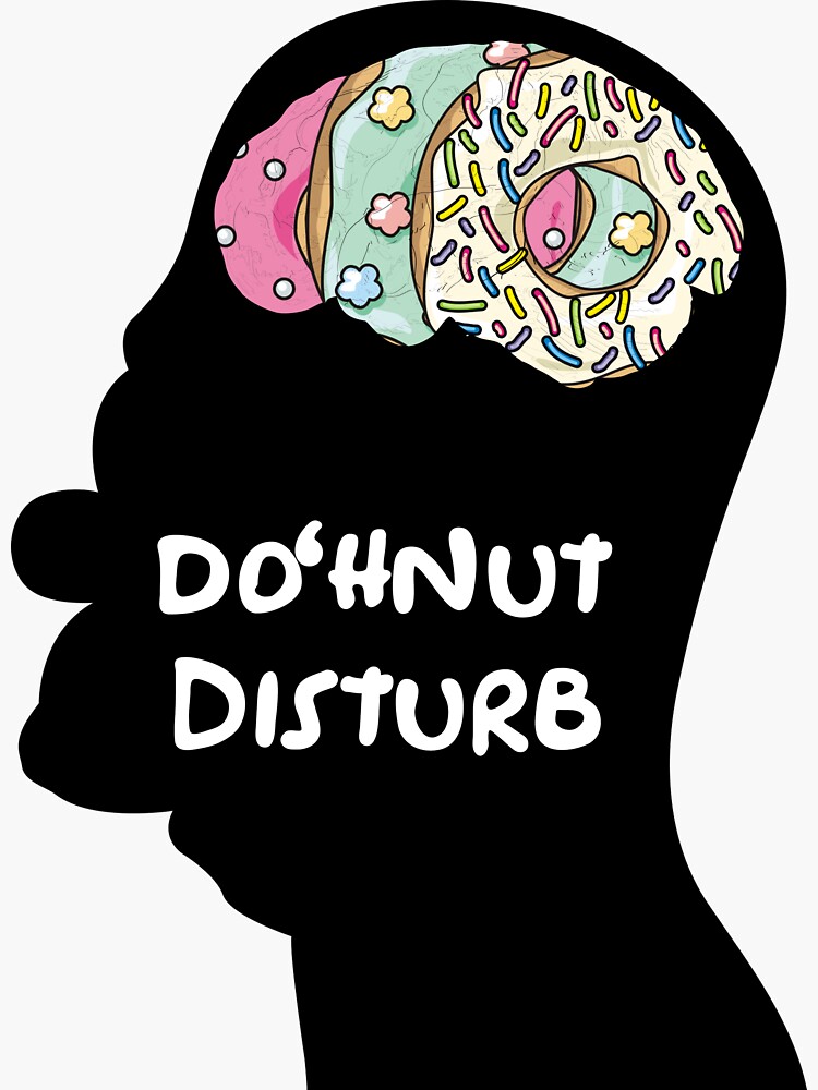 "Homer simpson doughnut brain" Sticker by artoflaszlo | Redbubble