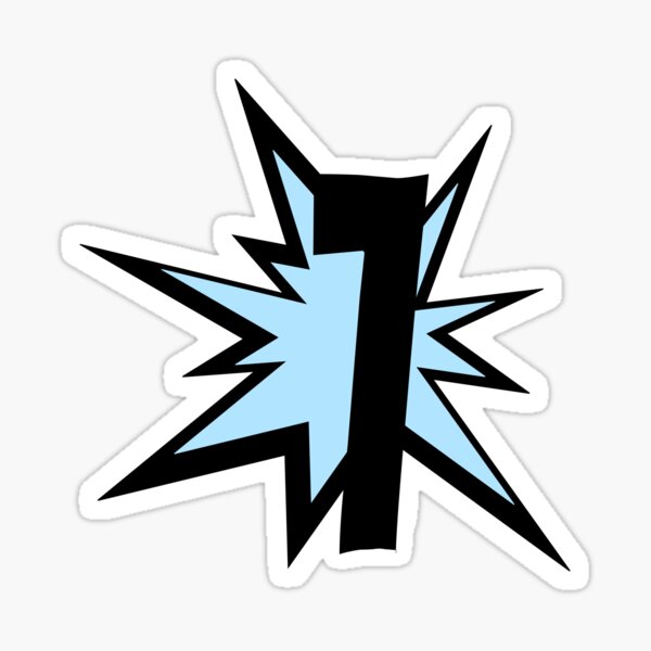 "7th Anniversary in Light Blue Number 7 as a Comic Seven - Numbers ...