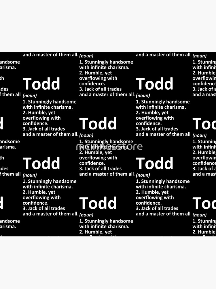 "TODD Definition Personalized Name Funny Birthday Gift Idea" Throw ...