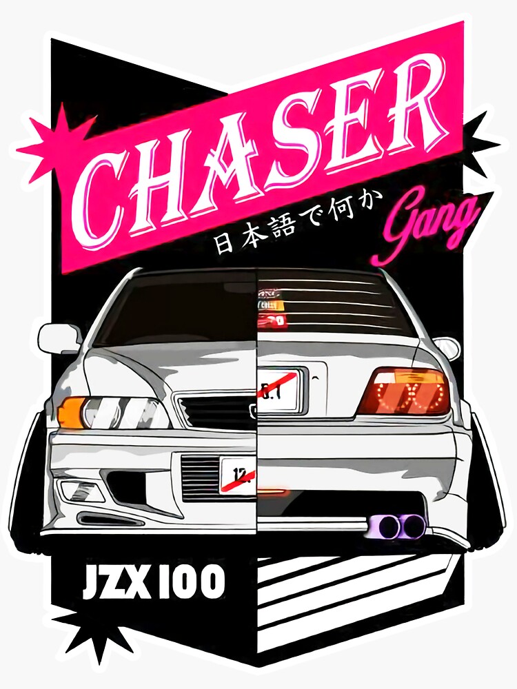 "Chaser JZX100 JZXWEAR" Sticker by jzxwear | Redbubble