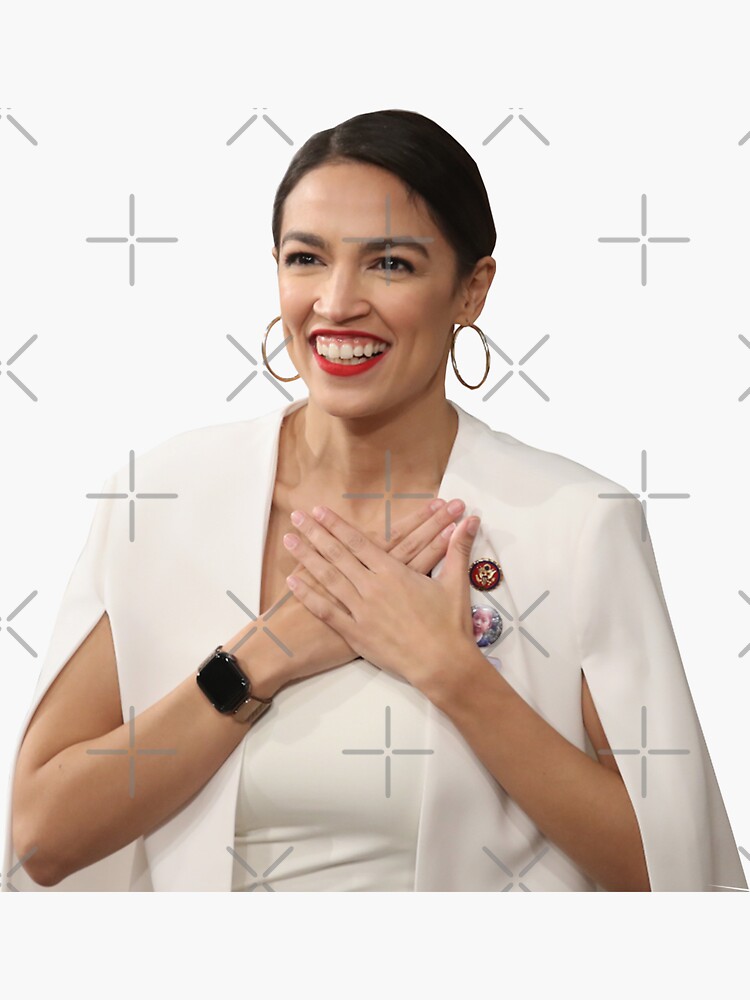 "AOC Cutout" Sticker for Sale by OLMontana | Redbubble