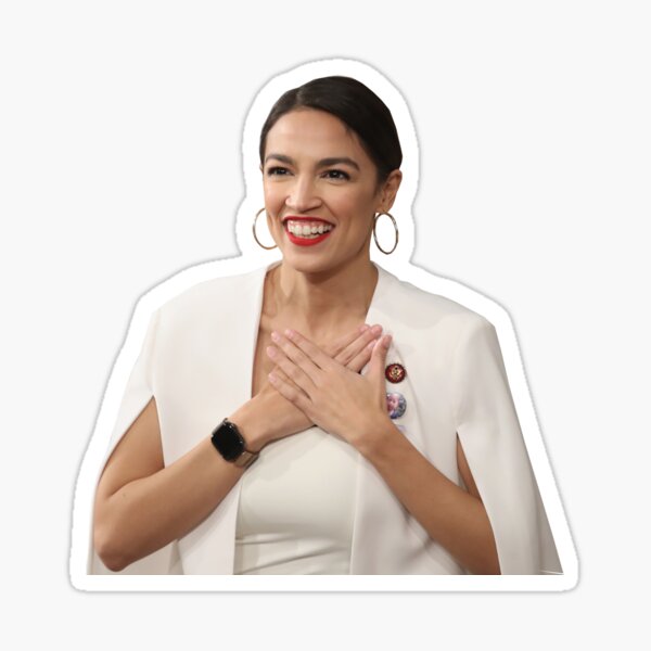 "AOC Cutout" Sticker for Sale by OLMontana | Redbubble