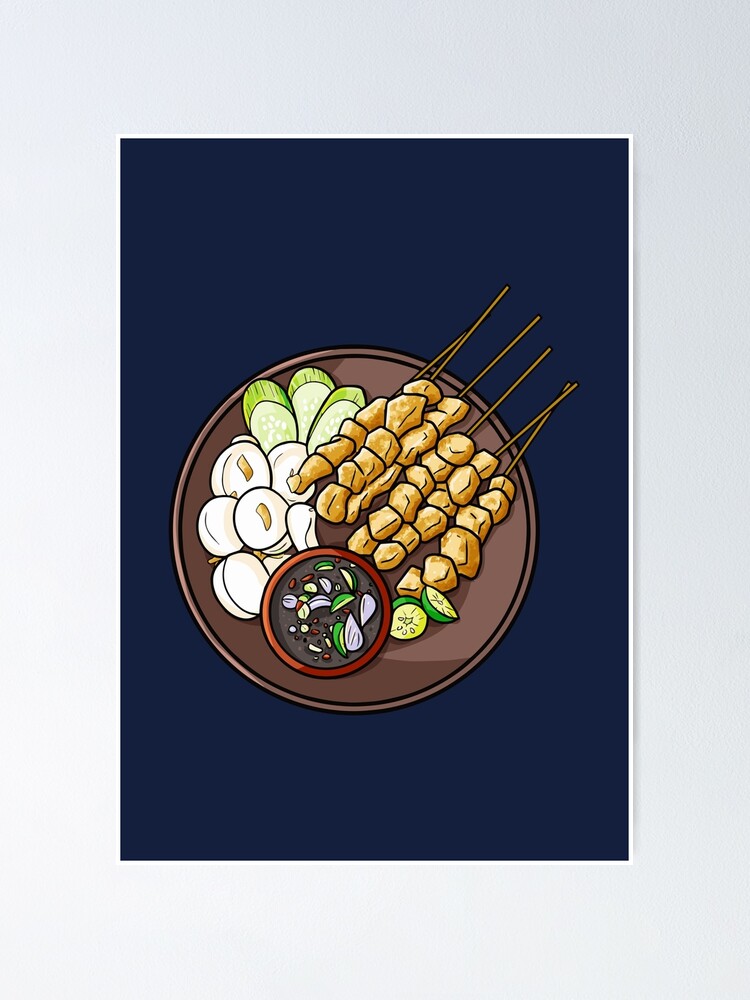 Art & Collectibles Malaysian Art Print Satay Art Poster Satay Malaysia ...