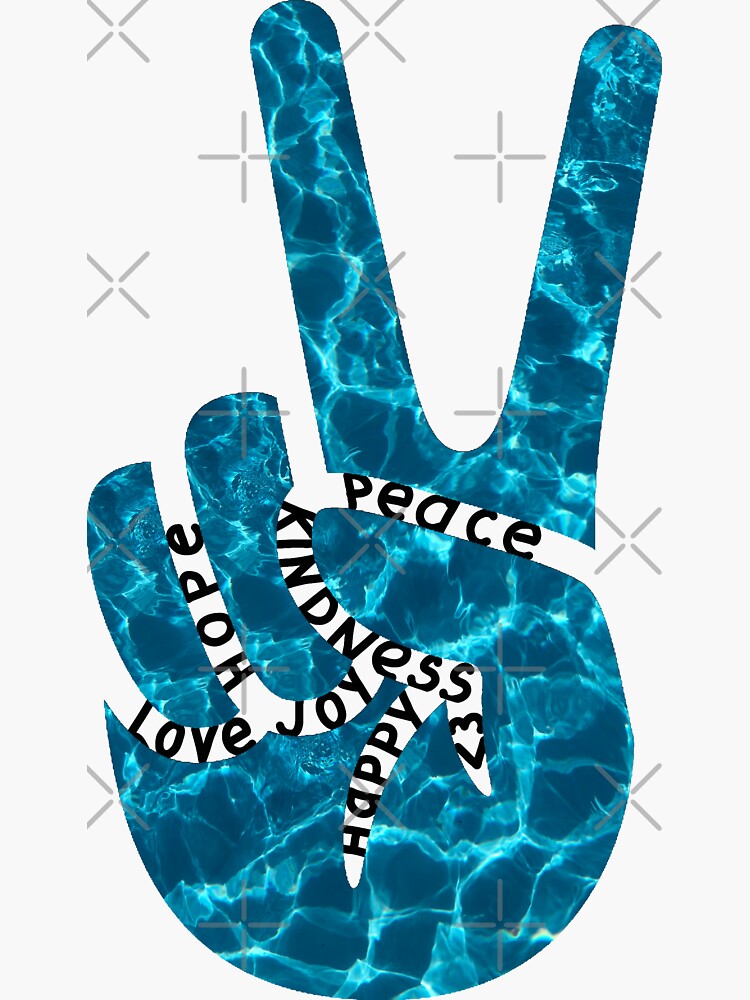 "Water peace sign" Sticker by annija- | Redbubble