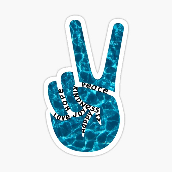 "Water peace sign" Sticker by annija- | Redbubble
