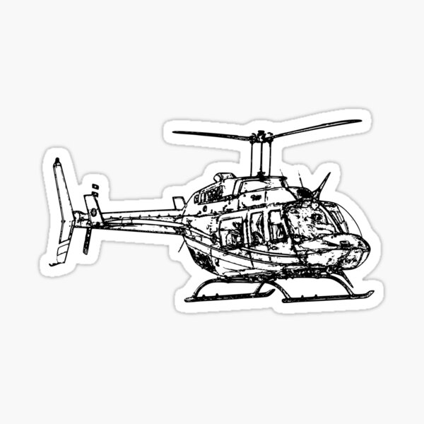 "Bell 206L4 Helicopter" Sticker for Sale by AviationApparel | Redbubble