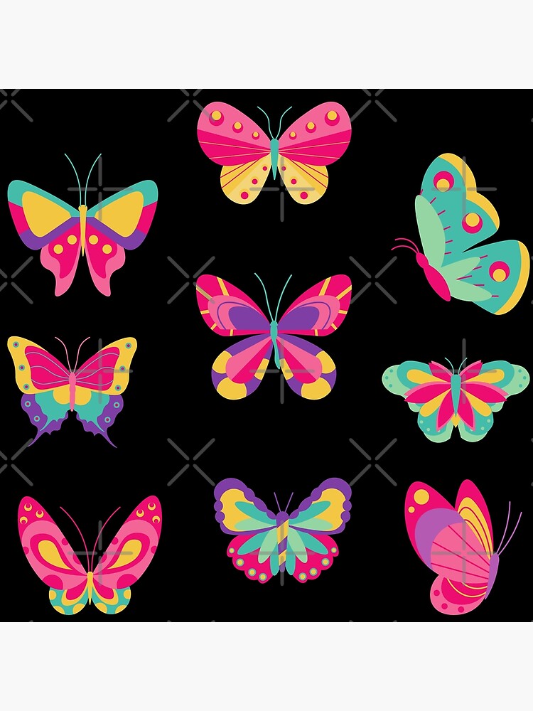 Póster «Un patrón de hermosas mariposas geométricas.» de Dankio | Redbubble