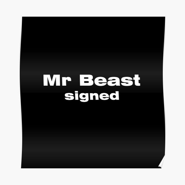 Posters sur le thème Mr Beast | Redbubble