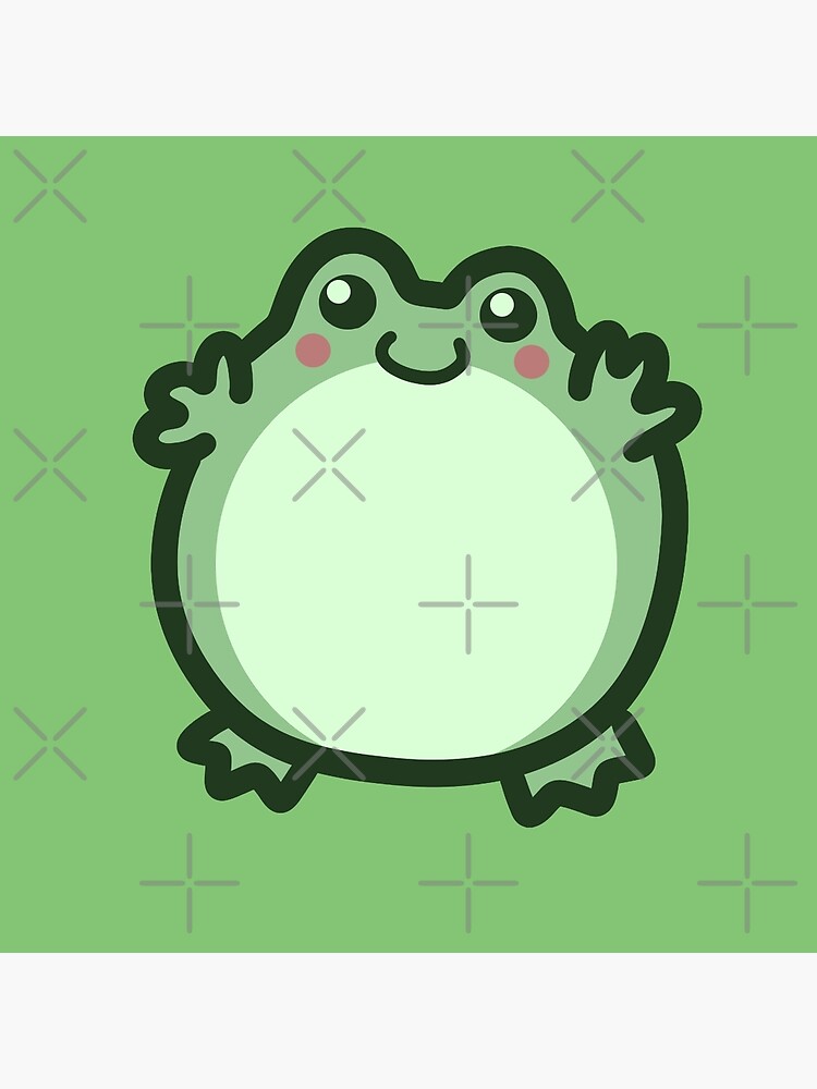 "Cute Round Frog" Poster for Sale by SaradaBoru | Redbubble