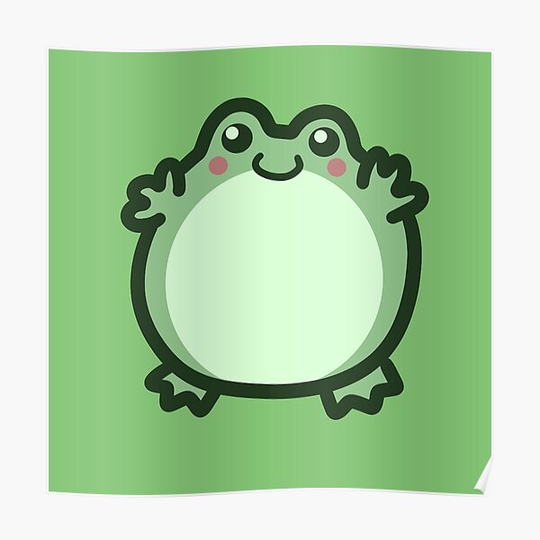 "Cute Round Frog" Poster for Sale by SaradaBoru | Redbubble