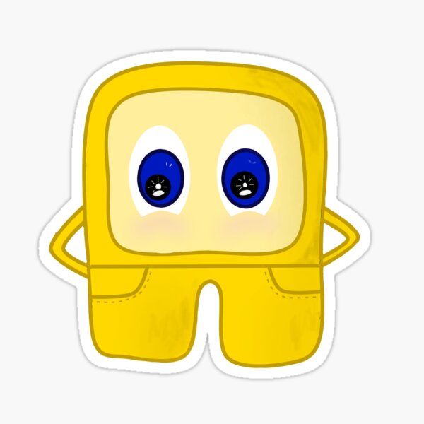 "Cute yellow robot ." Sticker for Sale by wiwiart | Redbubble