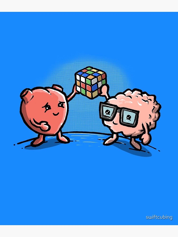 "Speedcubing Teamwork - Head Heart" Poster for Sale by swiftcubing ...