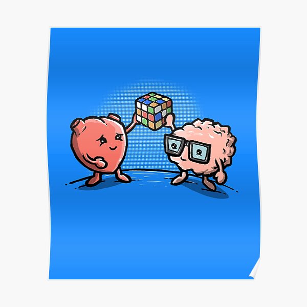 "Speedcubing Teamwork - Head Heart" Poster for Sale by swiftcubing ...