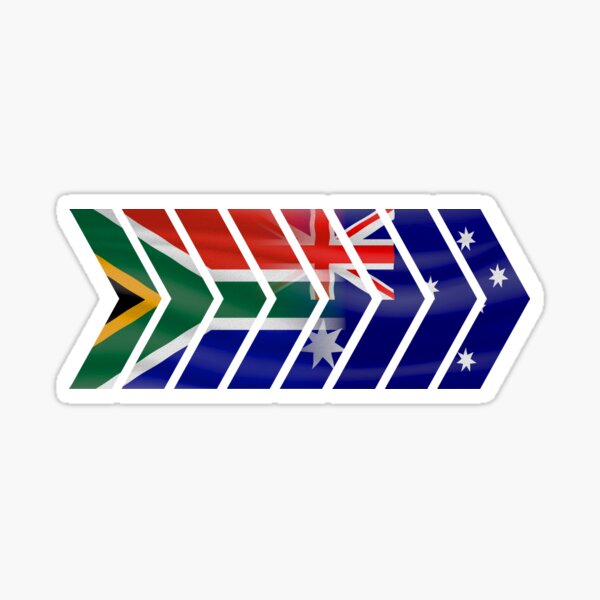 "South Africa Australia chevrons (CLEAN)" Sticker for Sale by ...