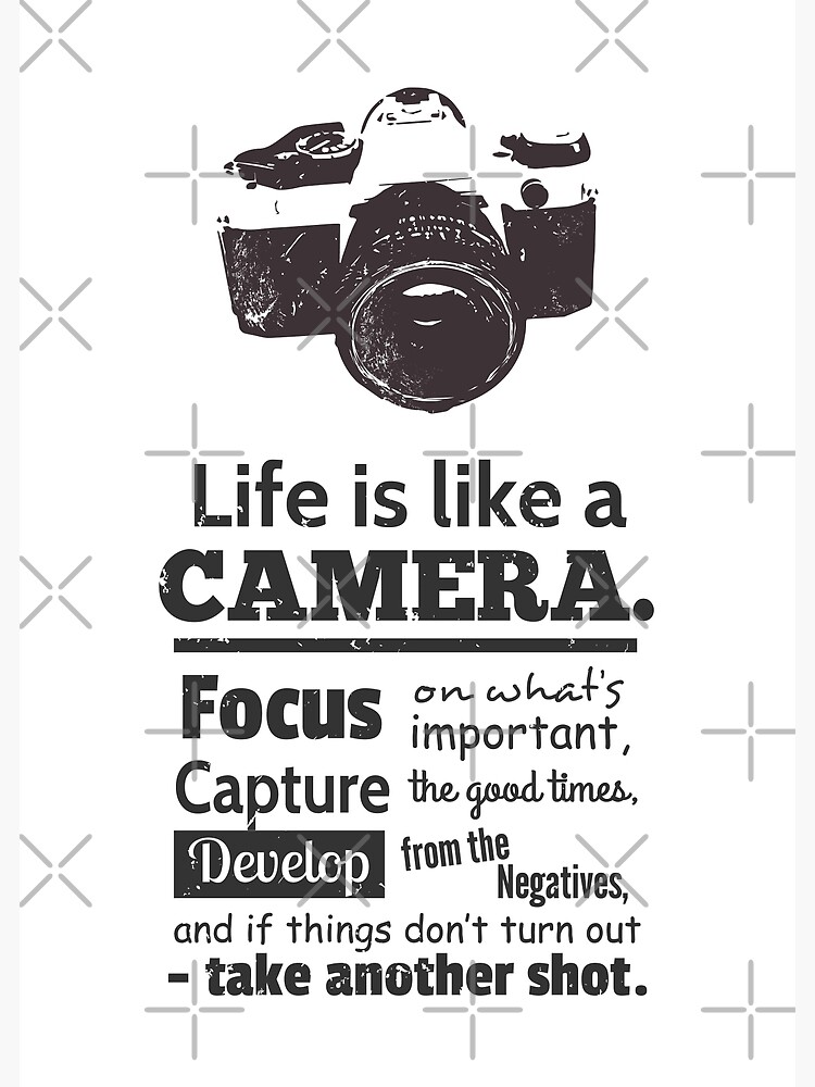 Camera Angle Quotes Life Is Like Camera Etsy UK