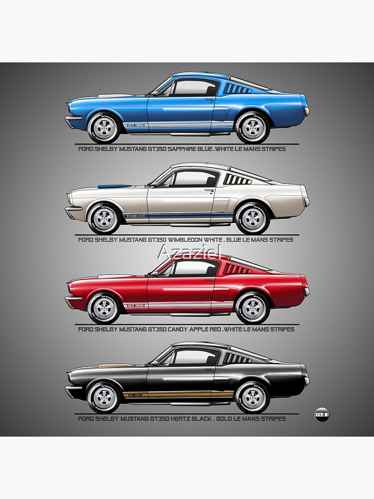 "Collection of Ford Shelby Mustang GT 350 " Sticker for Sale by Azaziel ...
