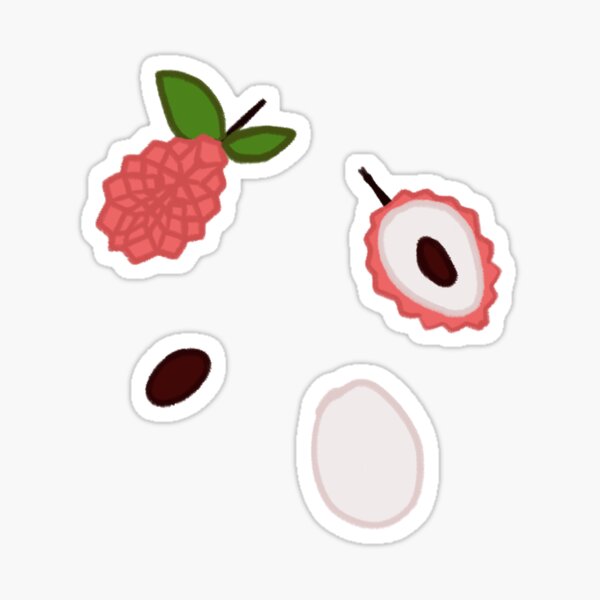 "Lychee " Sticker for Sale by Cetecean | Redbubble