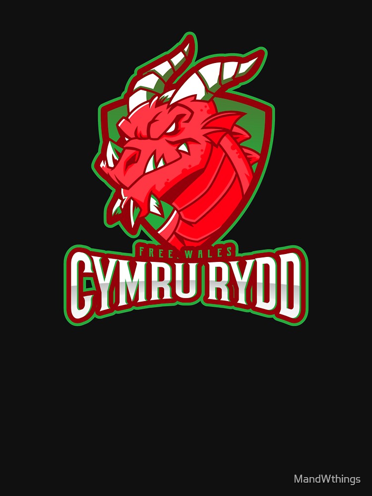 "Cymru Rydd - Free Wales V3" T-shirt by MandWthings | Redbubble