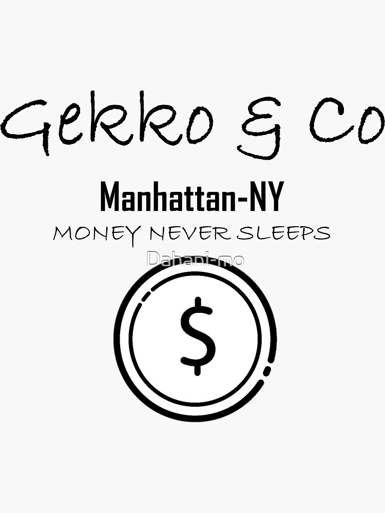 ""GEKKO & CO " WALL STREET MOVIE / GORDON GEKKO FUNNY T CHIRT" Sticker ...