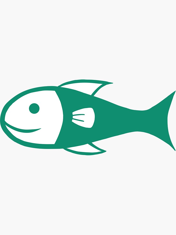"Fish Symbol" Sticker by EdgeKagami | Redbubble