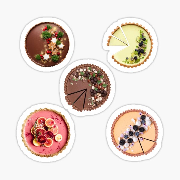 "Cakes Set Pastry Stickers Pack" Sticker for Sale by stickertopic ...