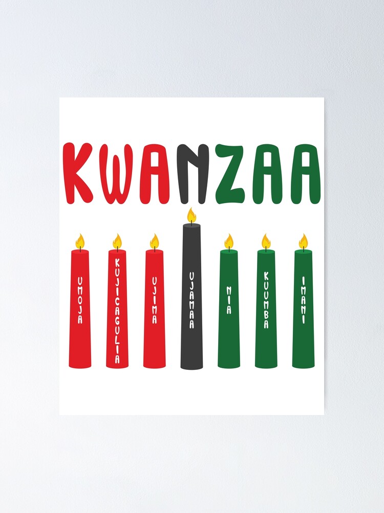 "Candles 7 Principles Of Kwanzaa design" Poster for Sale by ...