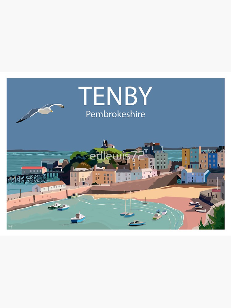 "Tenby Art Print" Sticker for Sale by edlewis72 | Redbubble