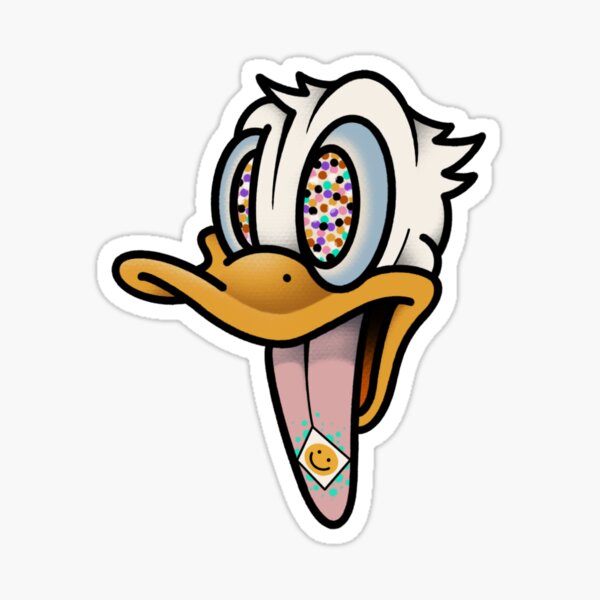"Trippy Donald Duck" Sticker von medniytradshop | Redbubble